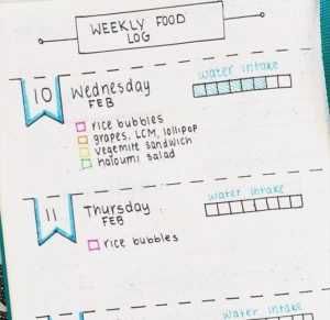 23 Amazing Food-Related Bullet Journal Pages