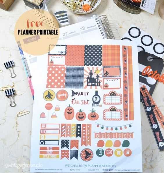 10 Free October Planner Printable Stickers | The Funny Beaver