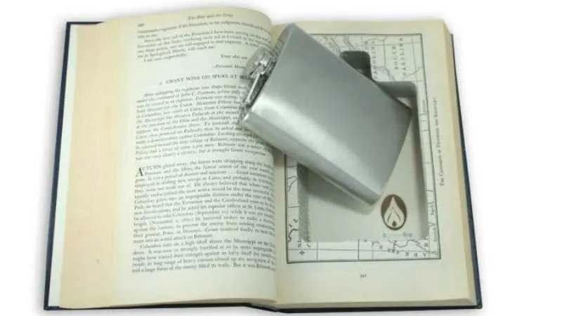 Hollow Books With Hidden Flasks Inside