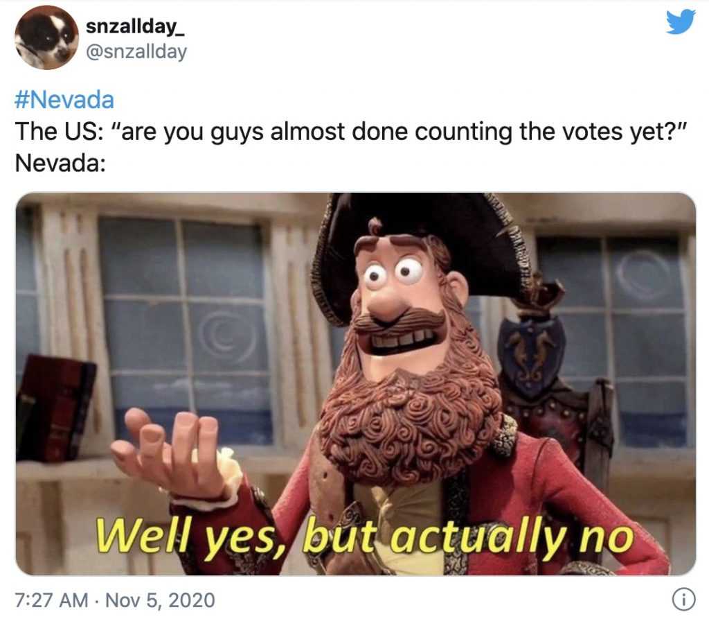 1, 2, 10, 3 Nevada Vote Counting Memes Because Who's Counting On Them?