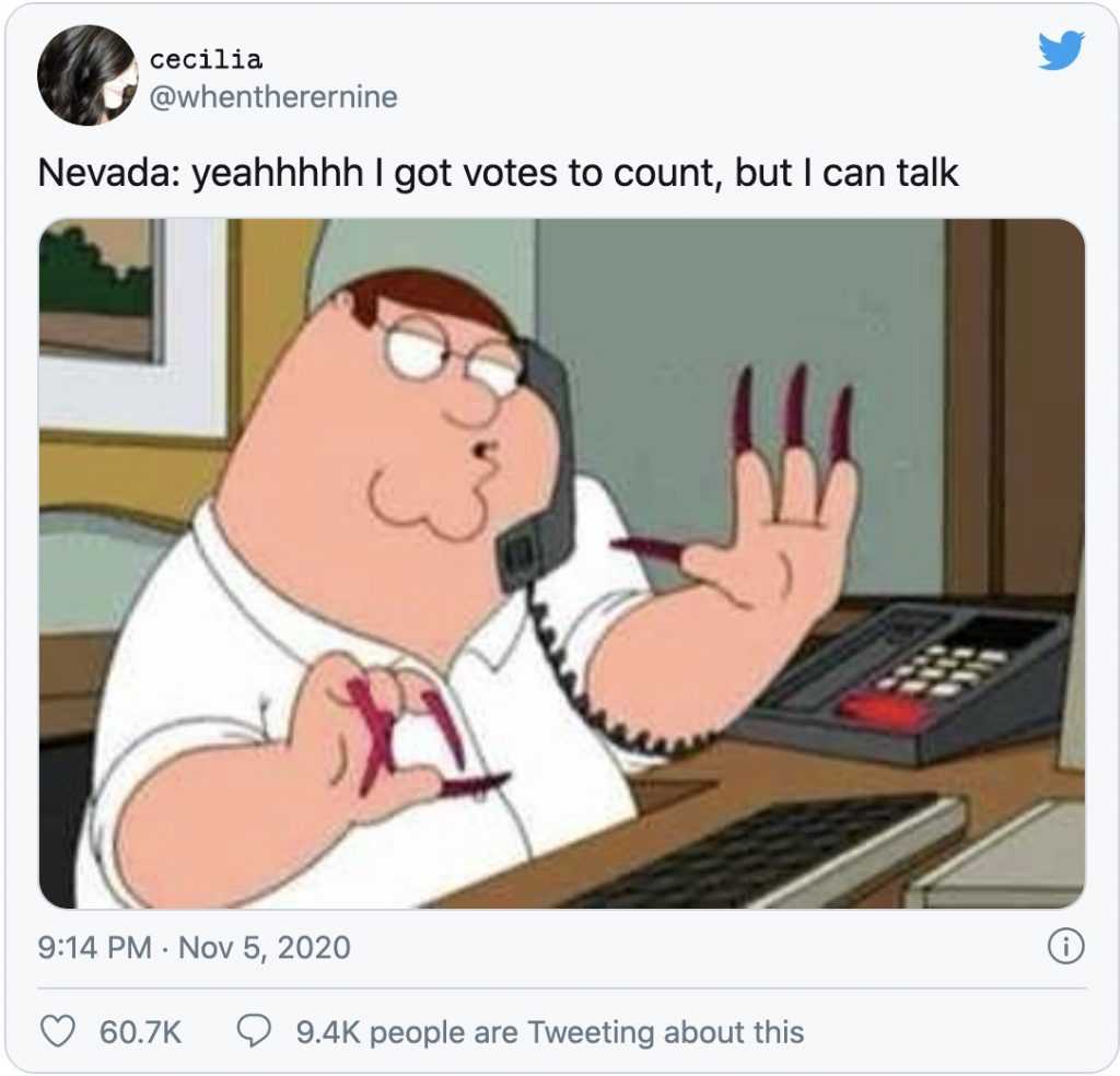 1, 2, 10, 3 Nevada Vote Counting Memes Because Who's Counting On Them?
