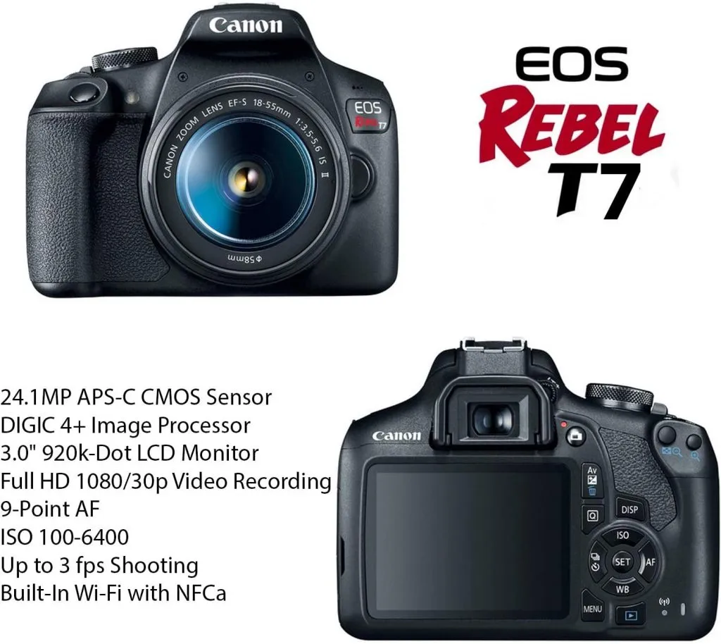 The Amazing Canon EOS Rebel T7 DSLR Camera Bundle