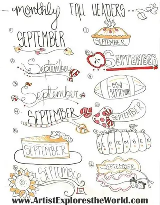 18 September And Fall Bullet Journal Ideas