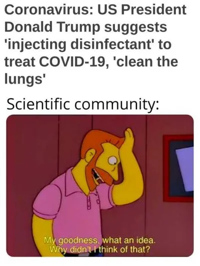 Lysol Memes, Bleach Memes And Disinfectant Memes Get Them In There!