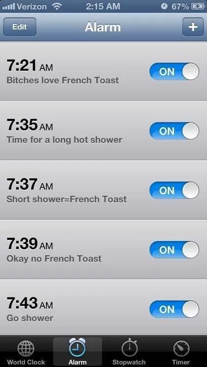 13 Hilarious Alarm Clock Labels To Help You Get UP