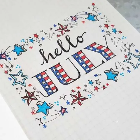 18 Creative Bullet Journal Pages For July