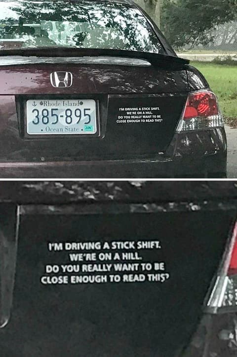 30 Times People Spotted Hilarious Bumper Stickers Ever