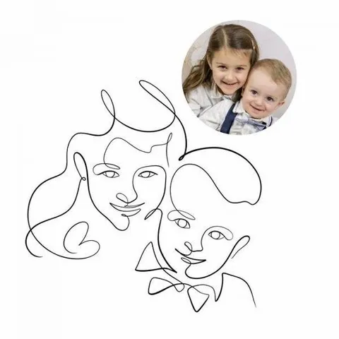 30 Custom One-Line Drawings That Capture Happiness