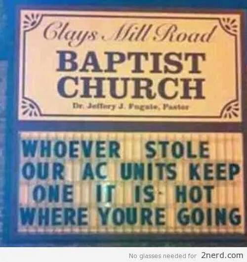 23 Hilarious Funny Church Signs