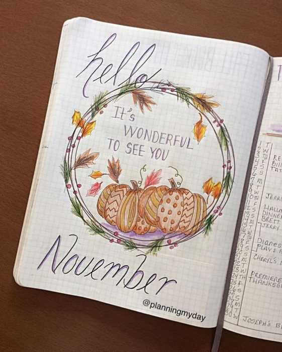35 Beautiful And Enchanting November Bujo Ideas For Your Bullet Journal