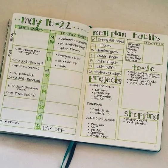 19 Beautiful Bullet Journal Weekly Layout Ideas