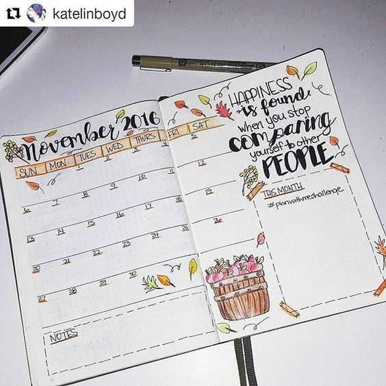35 Beautiful And Enchanting November Bujo Ideas For Your Bullet Journal
