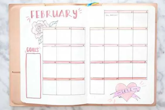 20 February Bujo Ideas With Florals And More