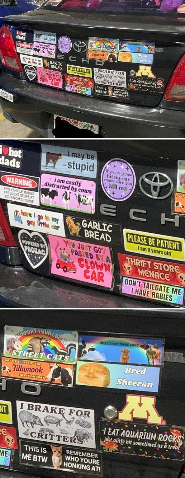 30 Hilarious Bumper Stickers Spotted In The Wild