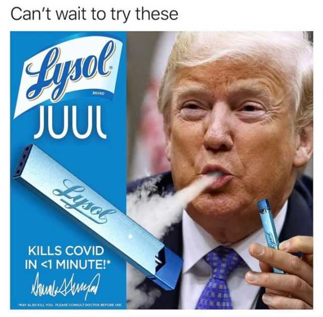 Lysol Memes, Bleach Memes And Disinfectant Memes Get Them In There!