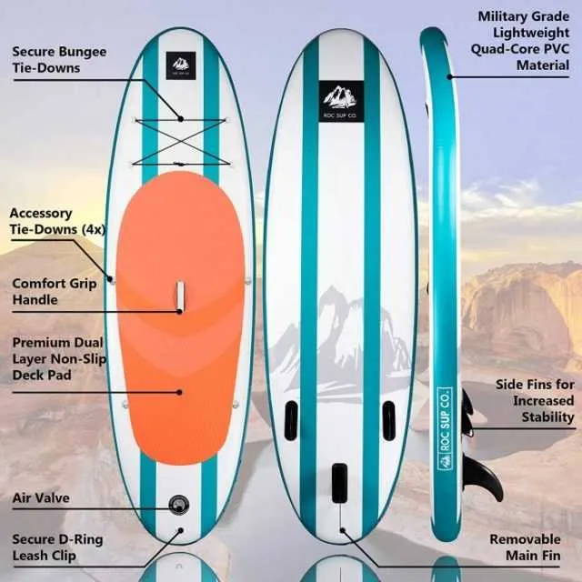 ROC Inflatable Stand Up Paddle Board (SUP) Make Paddle Boarding A Dream