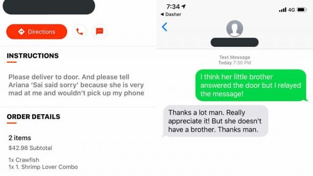 30 Funny And Bizarre Text Exchanges With Food Delivery Dr