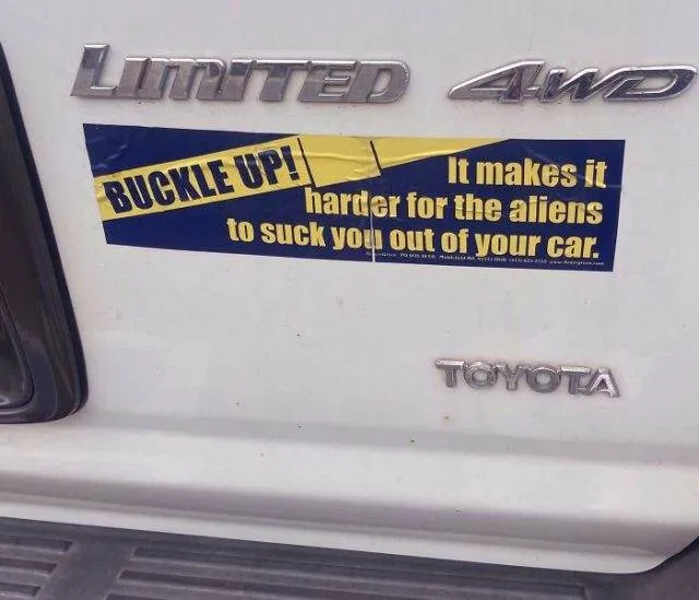 30 Times People Spotted Hilarious Bumper Stickers Ever
