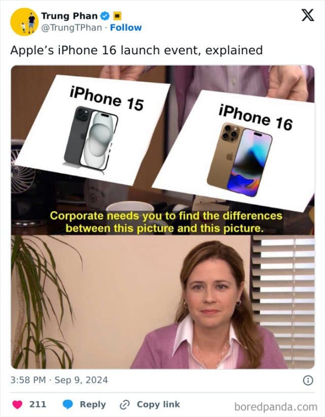 30 Of The Best Memes As Apple Unveils IPhone 16 And The Inte