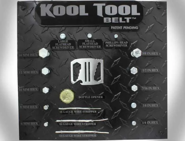 Kool Tool Belt - Belt Buckle With 9 Different Tools
