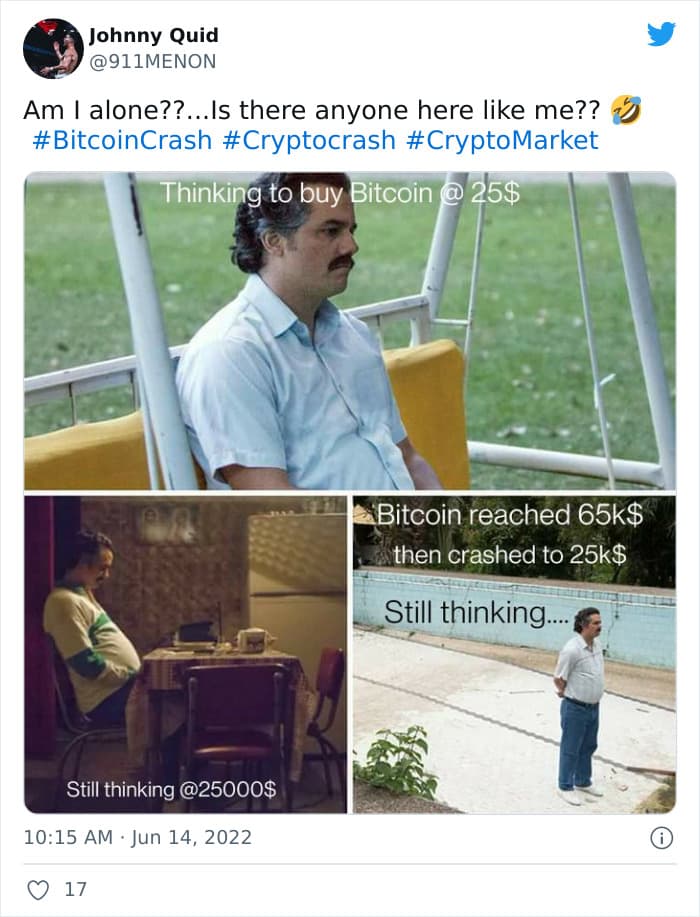 30 Hilarious Memes Regarding The Awful Cryptocurrency Crash