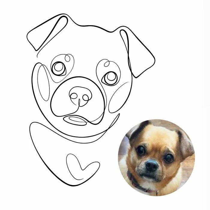 30 Custom One-Line Drawings That Capture Happiness