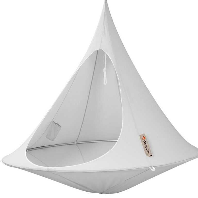 Sit Back And Relax In The Leisurely Grey Hanging Cacoon