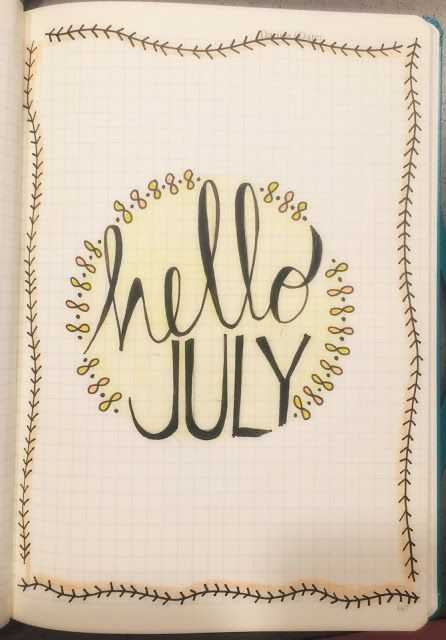 18 Creative Bullet Journal Pages For July
